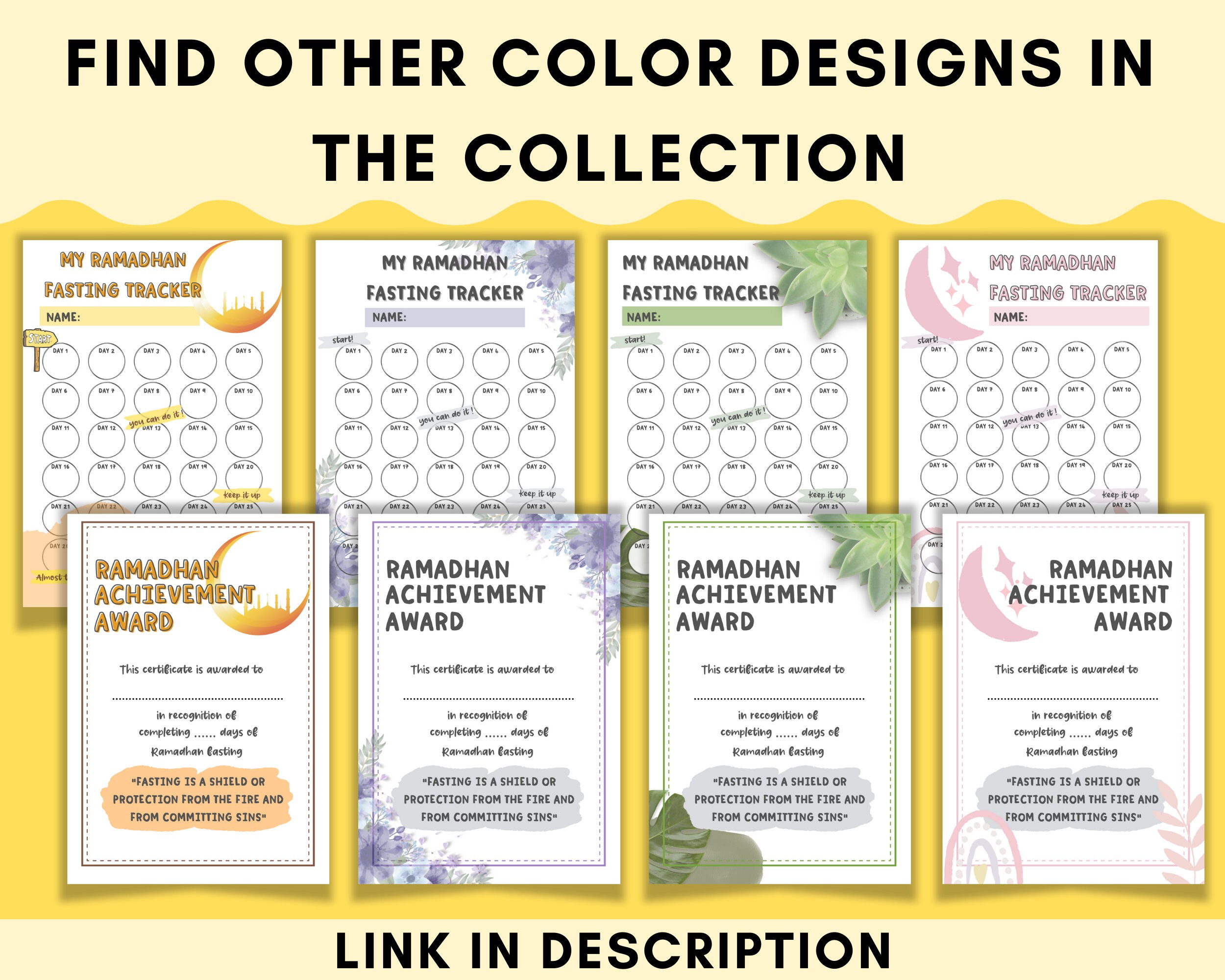 Printable Kids Ramadan Fasting Tracker Planning Ramadan Muslim Daily ...