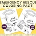 Printable Coloring Page Emergency Rescue, Kids Activities, Printable ...