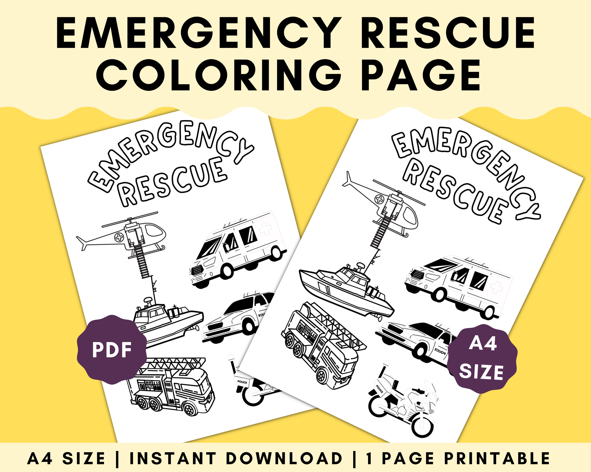 Emergency Coloring Pages