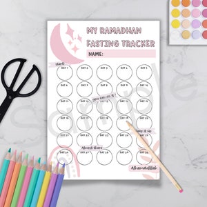 Printable Kids Ramadan Fasting Tracker Planning Ramadan Muslim Daily ...