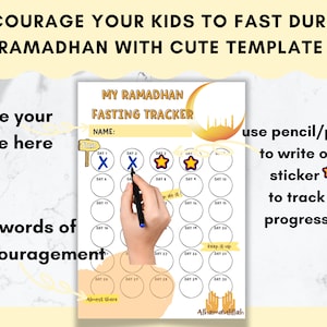 Printable Kids Ramadan Fasting Tracker Planning Ramadan Muslim Daily ...
