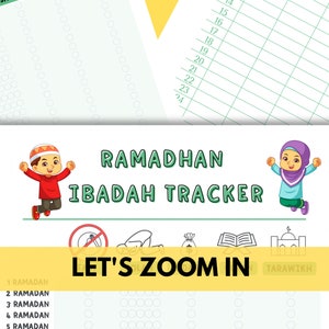 Printable Kids Ramadan Ibadah Tracker for Kids Activity Learning ...