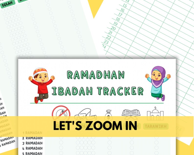 Printable Kids Ramadan Ibadah Tracker Kids Activity Ramadan Activity ...