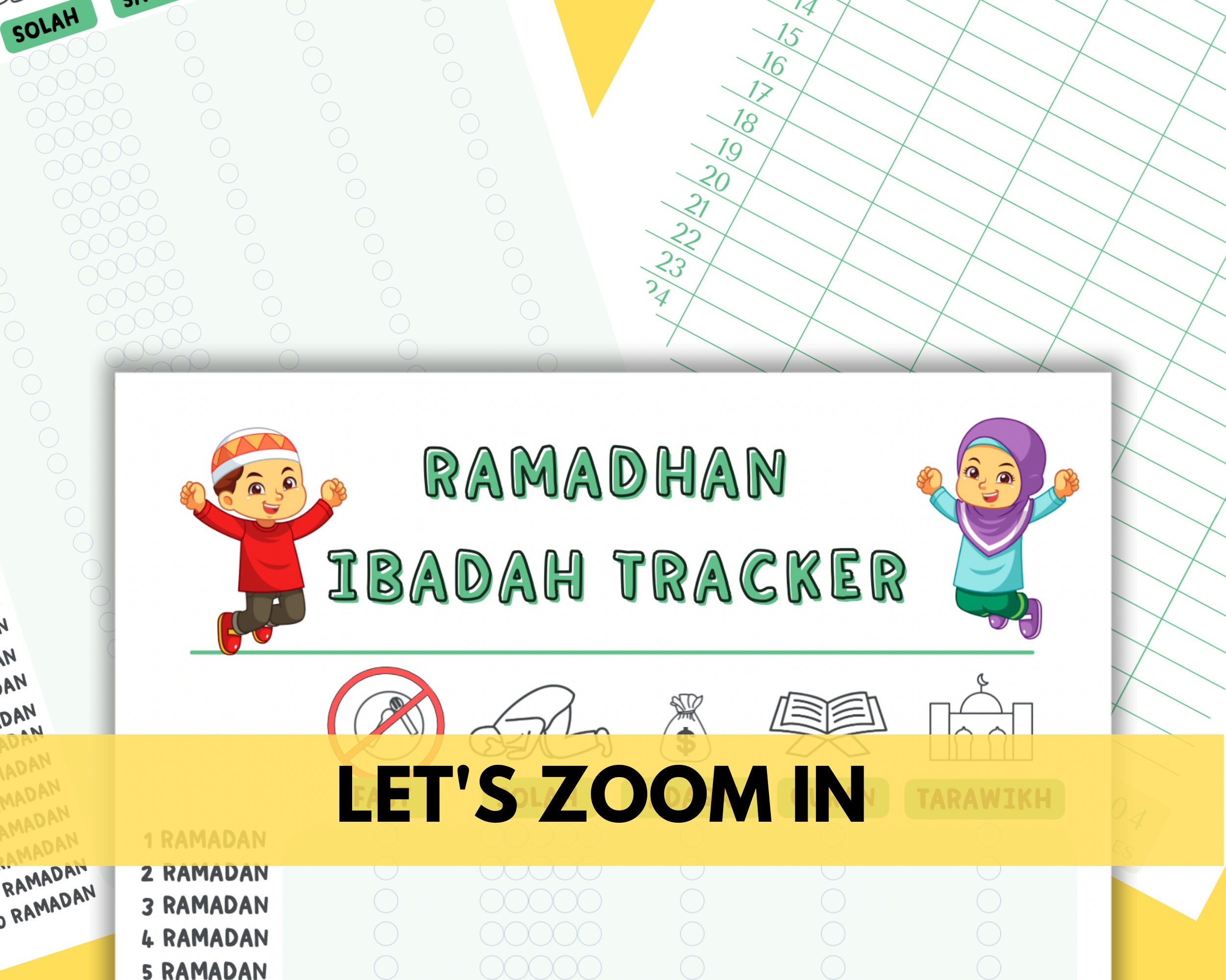 Printable Kids Ramadan Ibadah Tracker for Kids Activity Learning ...