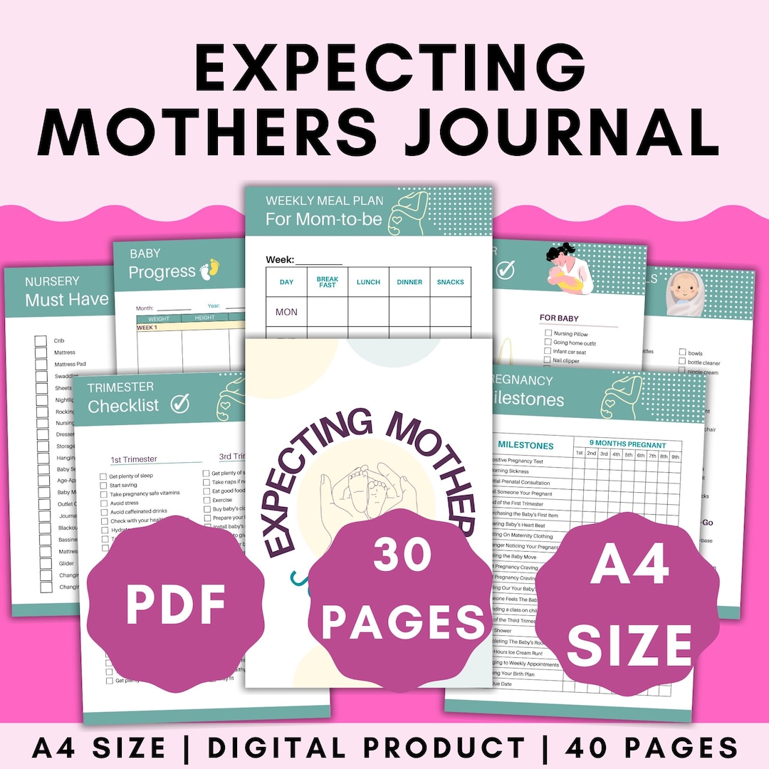 Pregnancy Planner Printable Expecting Mother Journal PDF Pregnancy ...