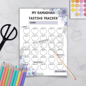 Printable Kids Ramadan Fasting Tracker for Kids Activity Ideas in ...
