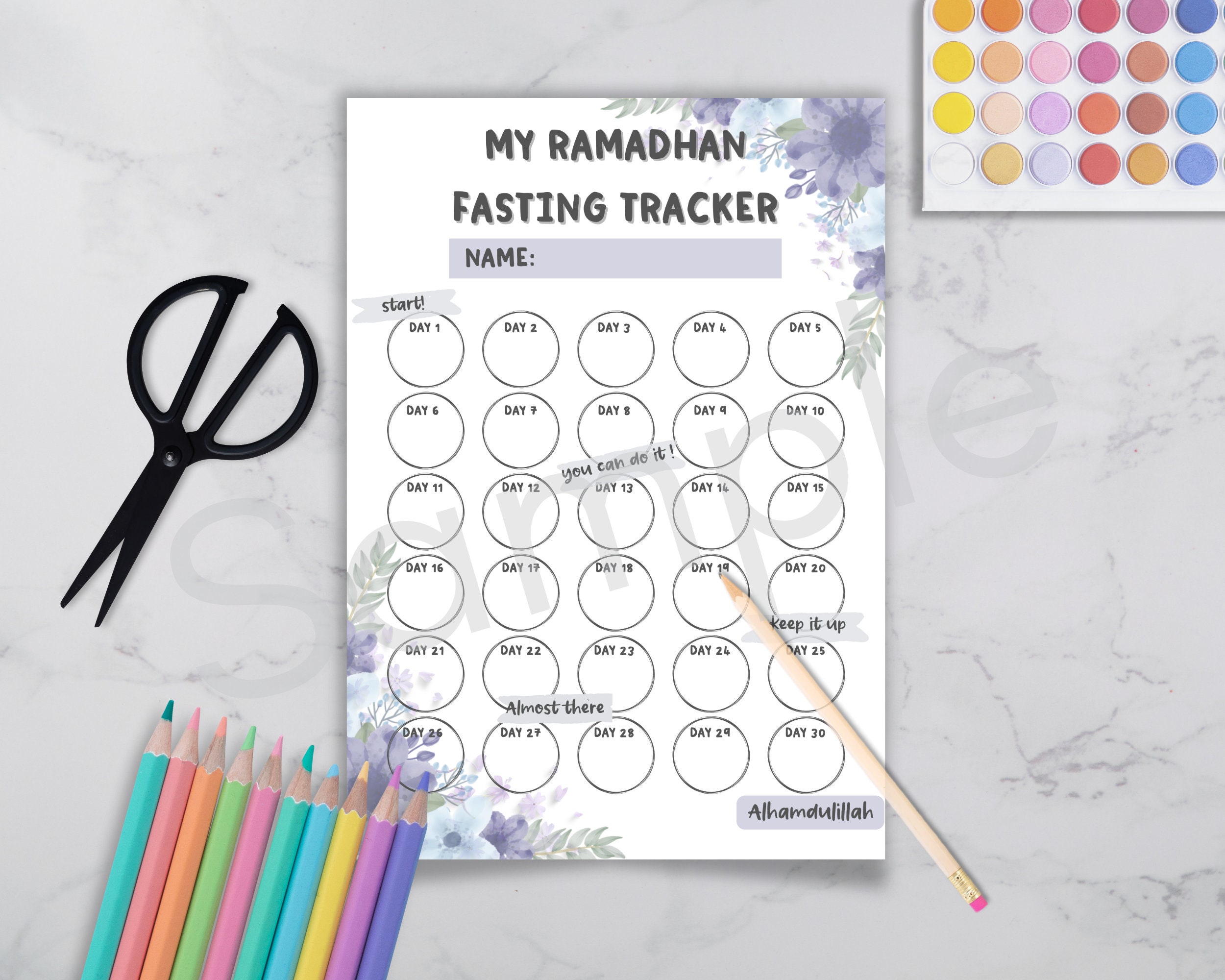 Printable Kids Ramadan Fasting Tracker for Kids Activity Ideas in ...