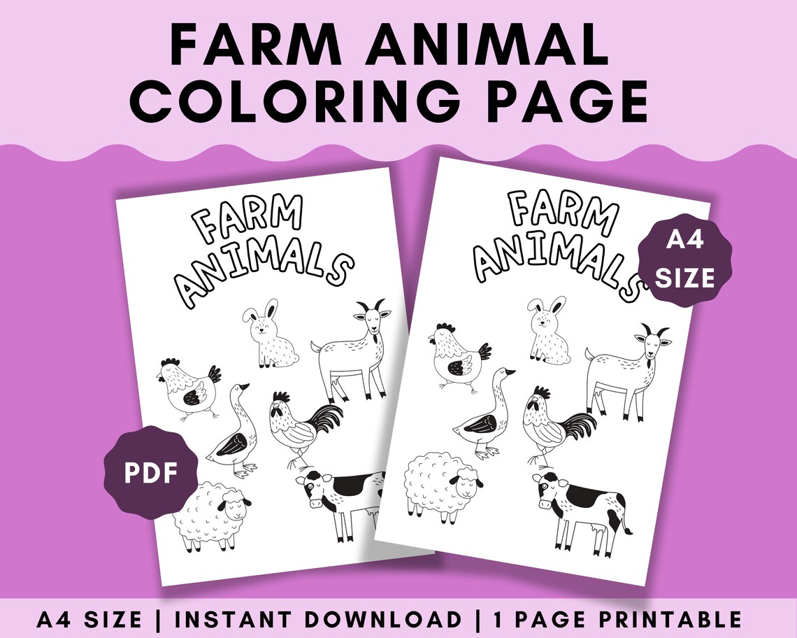 Printable Coloring Page Farm Animal Farm Animal Pages, Print Coloring ...