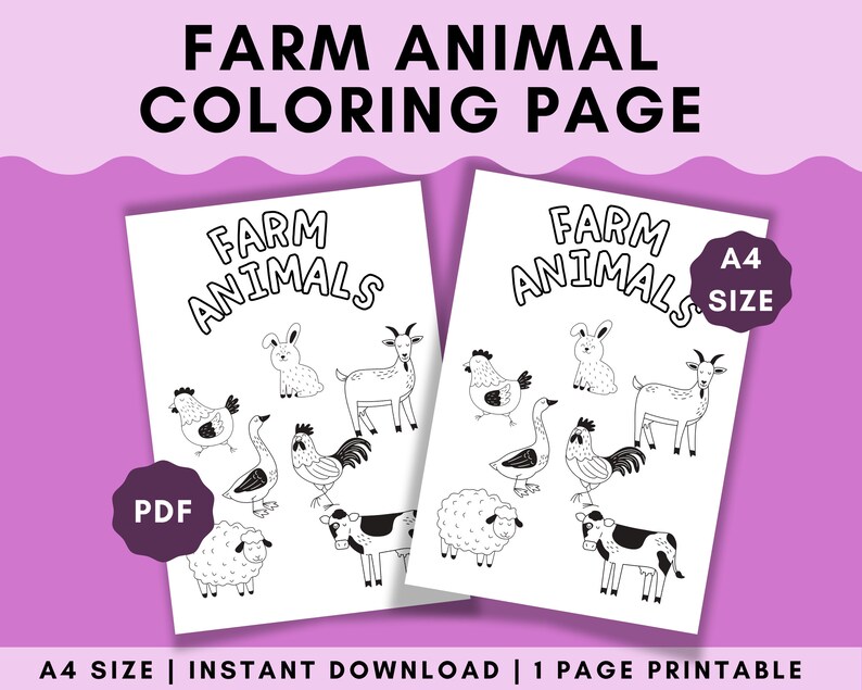 Printable Coloring Page Farm Animal Farm Animal Pages, Print Coloring ...