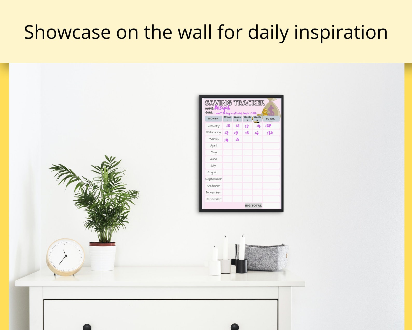 Printable Kids Saving Tracker Planning Saving Goal Chart for Kids ...