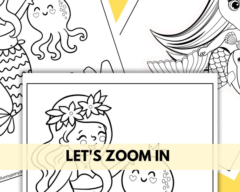 Printable Coloring Page Mermaid Positive Affirmation Motivation Words ...