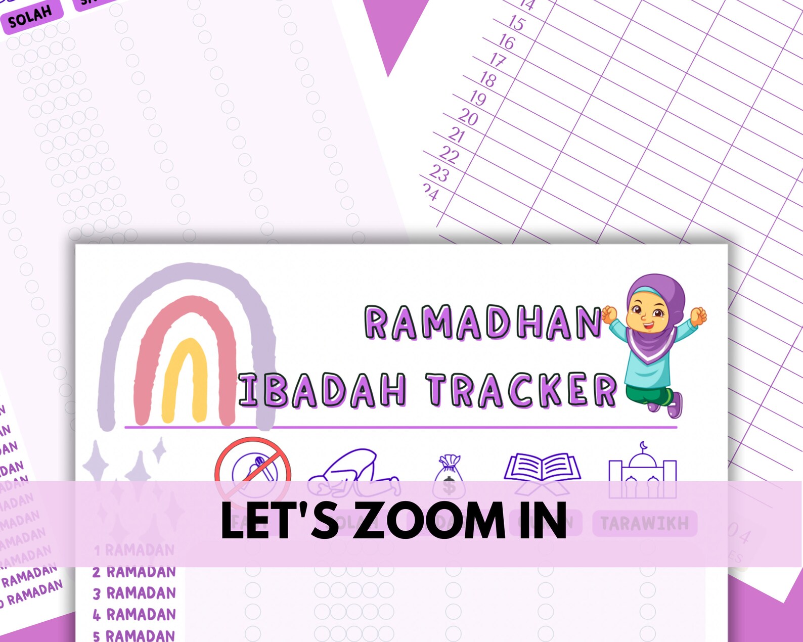 Printable Kids Ramadan Ibadah Tracker for Kids Activity Ramadan ...