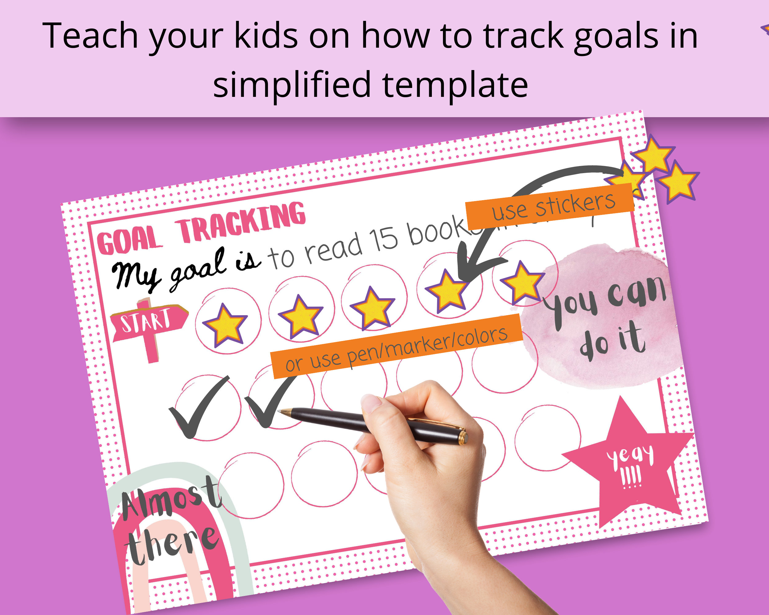 Printable Kids Goal Tracking Kids Activity Child Goal - Etsy