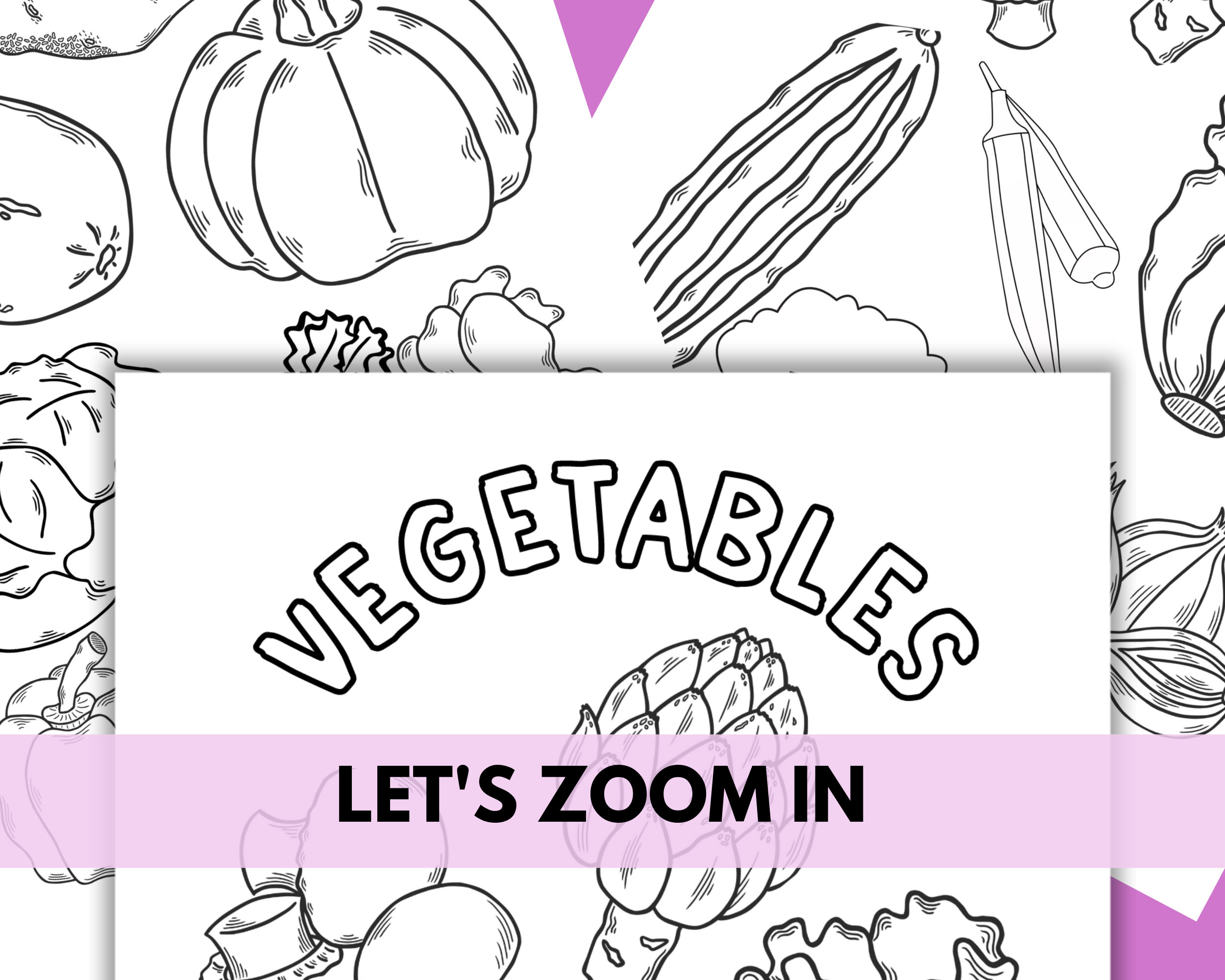 Vegetable Coloring Page, Homeschool Activity (PDF Download) - Etsy