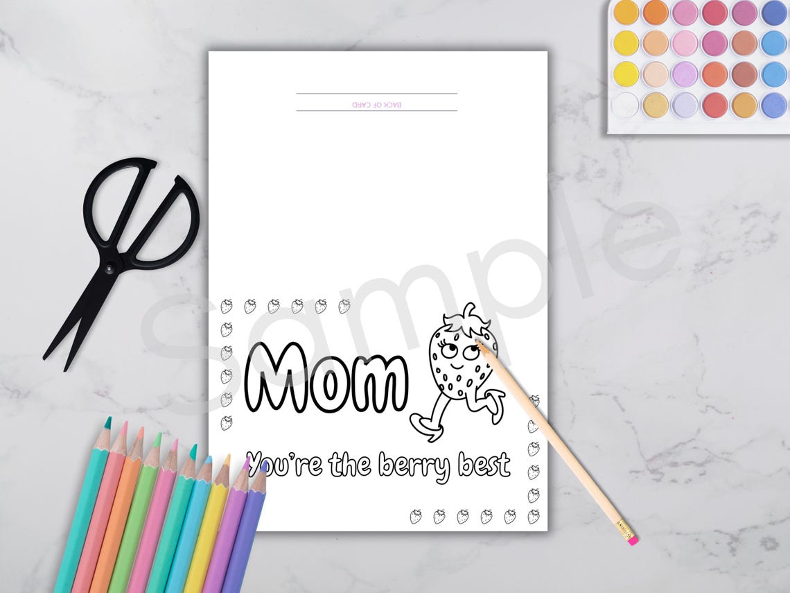 Printable Mother's Day Coloring Card Template Kids Activity Coloring ...
