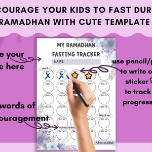 Kids Ramadan Fasting Tracker, Activity Planning, Goal Printable (PDF ...