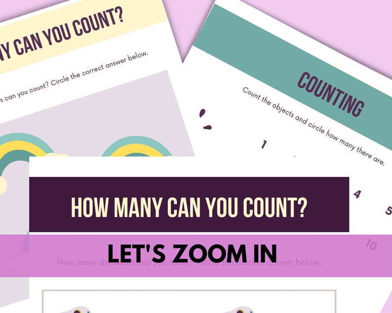 Printable Counting Workbook for Kids Math Number Count Exercise ...