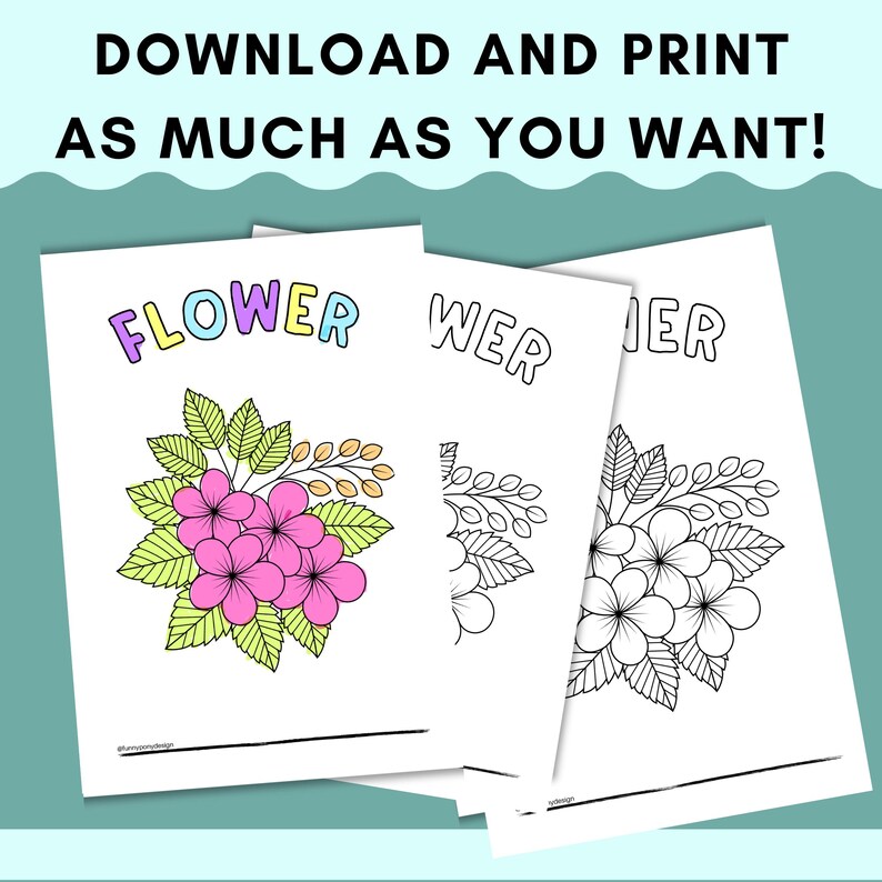 Printable Coloring Page Flower Coloring Sheet for Kids Activity Ideas ...