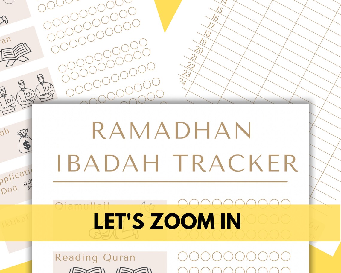 Printable Ramadan Ibadah Tracker Ramadan Activity With BONUS Quran ...