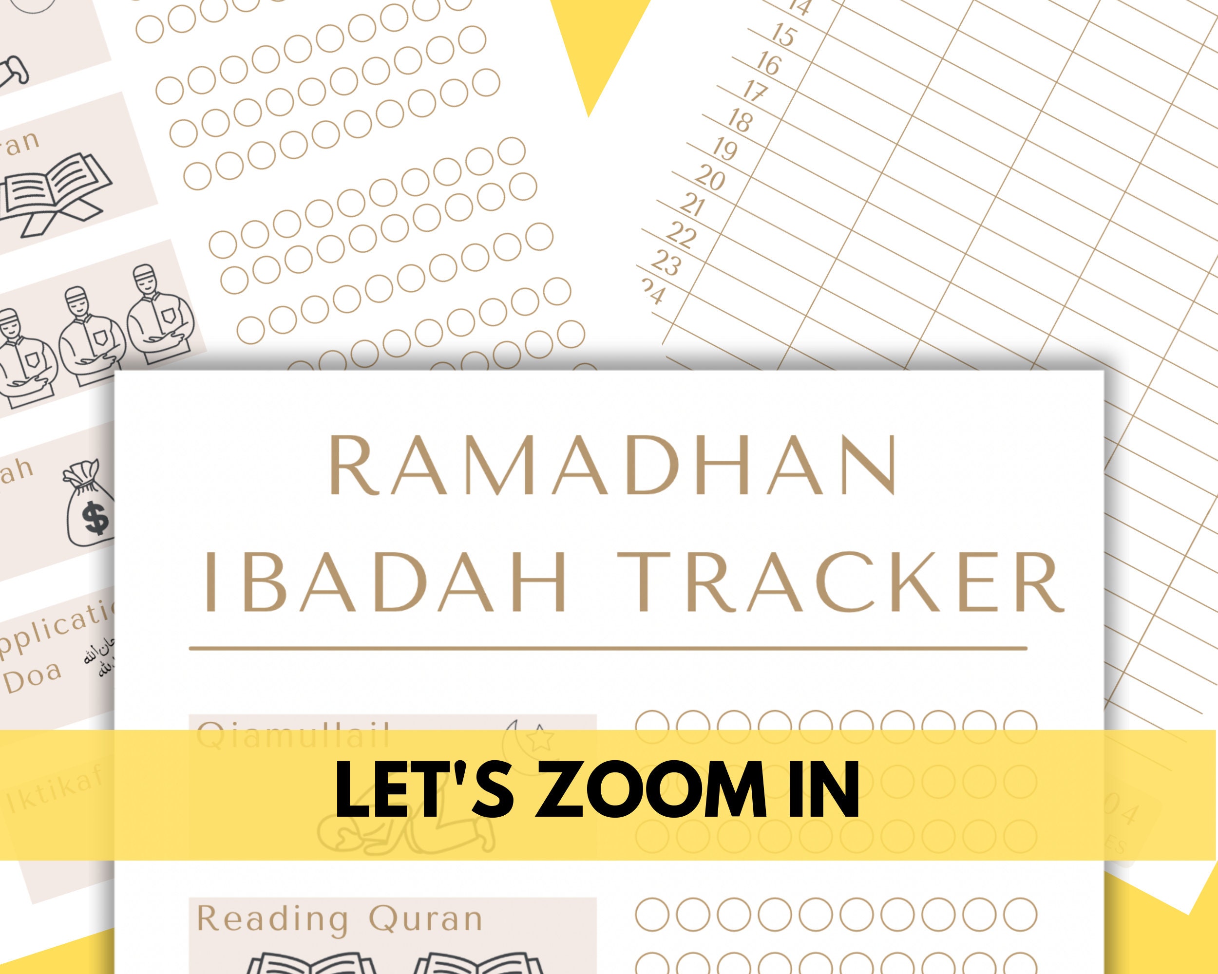 Printable Ramadan Ibadah Tracker Ramadan Activity With BONUS Quran ...