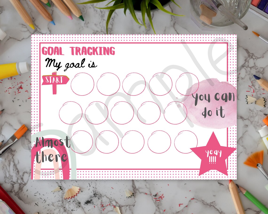 Printable Kids Goal Tracking Planner Ideas for Children Goal Tracking ...