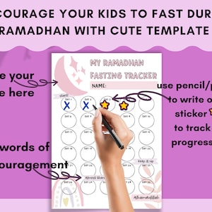 Printable Kids Ramadan Fasting Tracker Planning Ramadan Muslim Daily ...