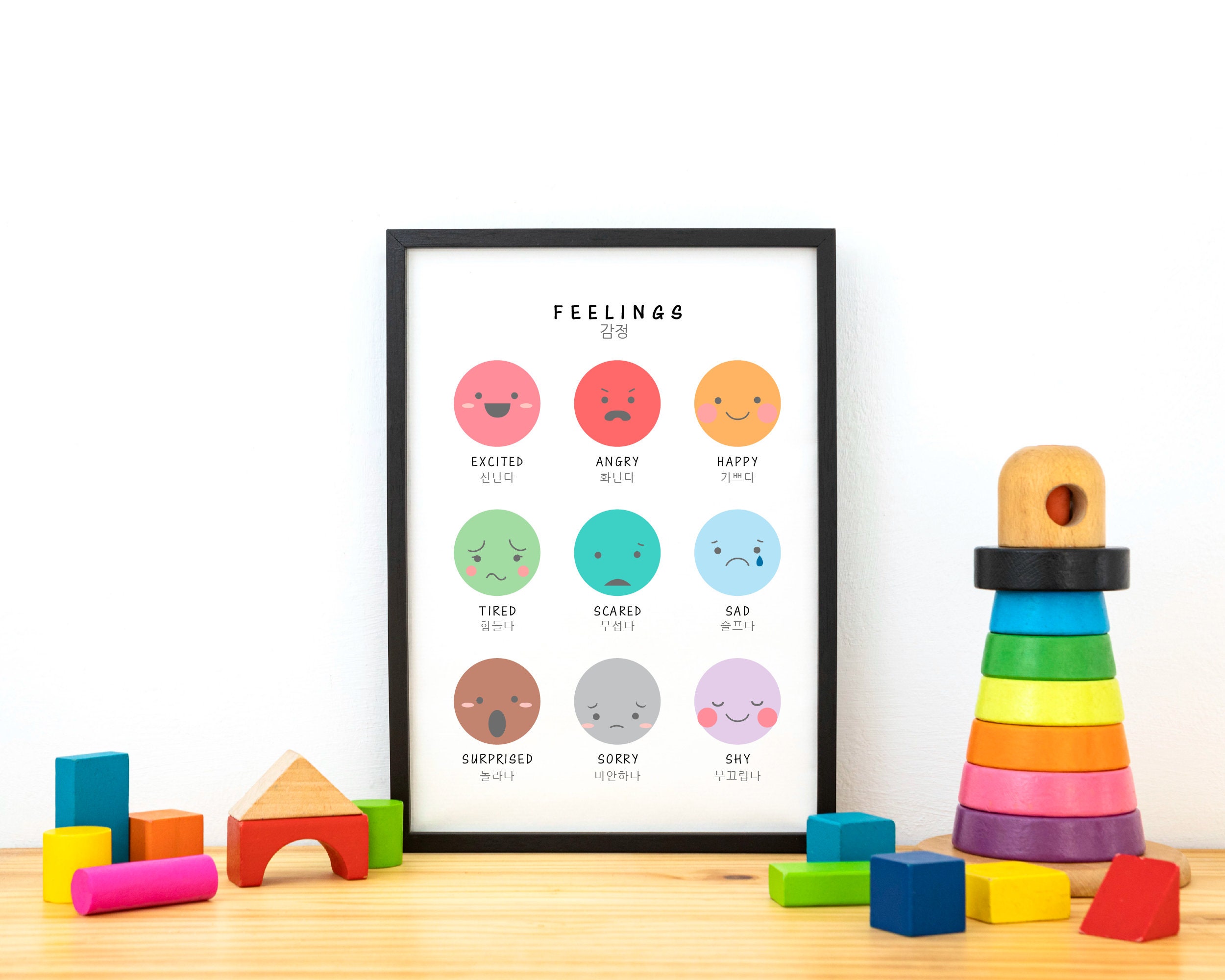 6 Bilingual Korean Educational Posters Korean Learning - Etsy