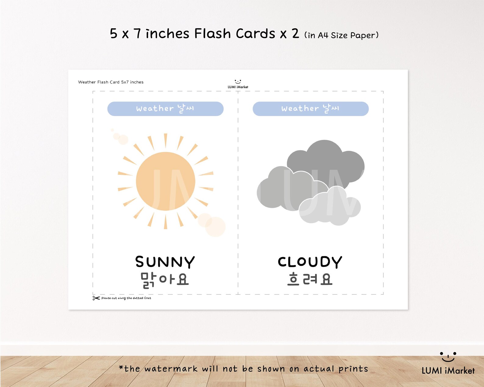 Korean English Weather Flashcards | Bilingual Weather Charts ...