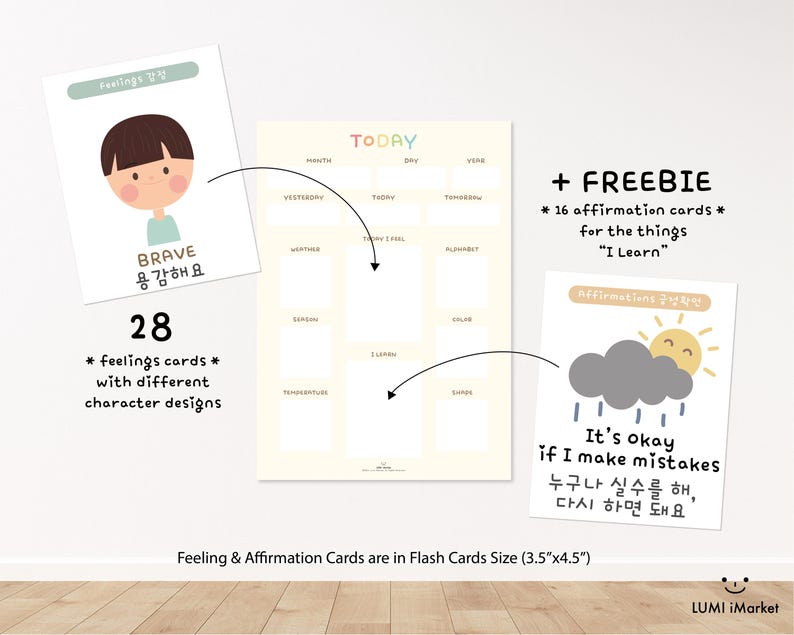 Bilingual Korean Daily Morning Board | Circle Time Board | Toddler ...