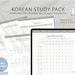 Korean Hangul Study Pack | Korean for Beginners|hyperlinked Learning ...