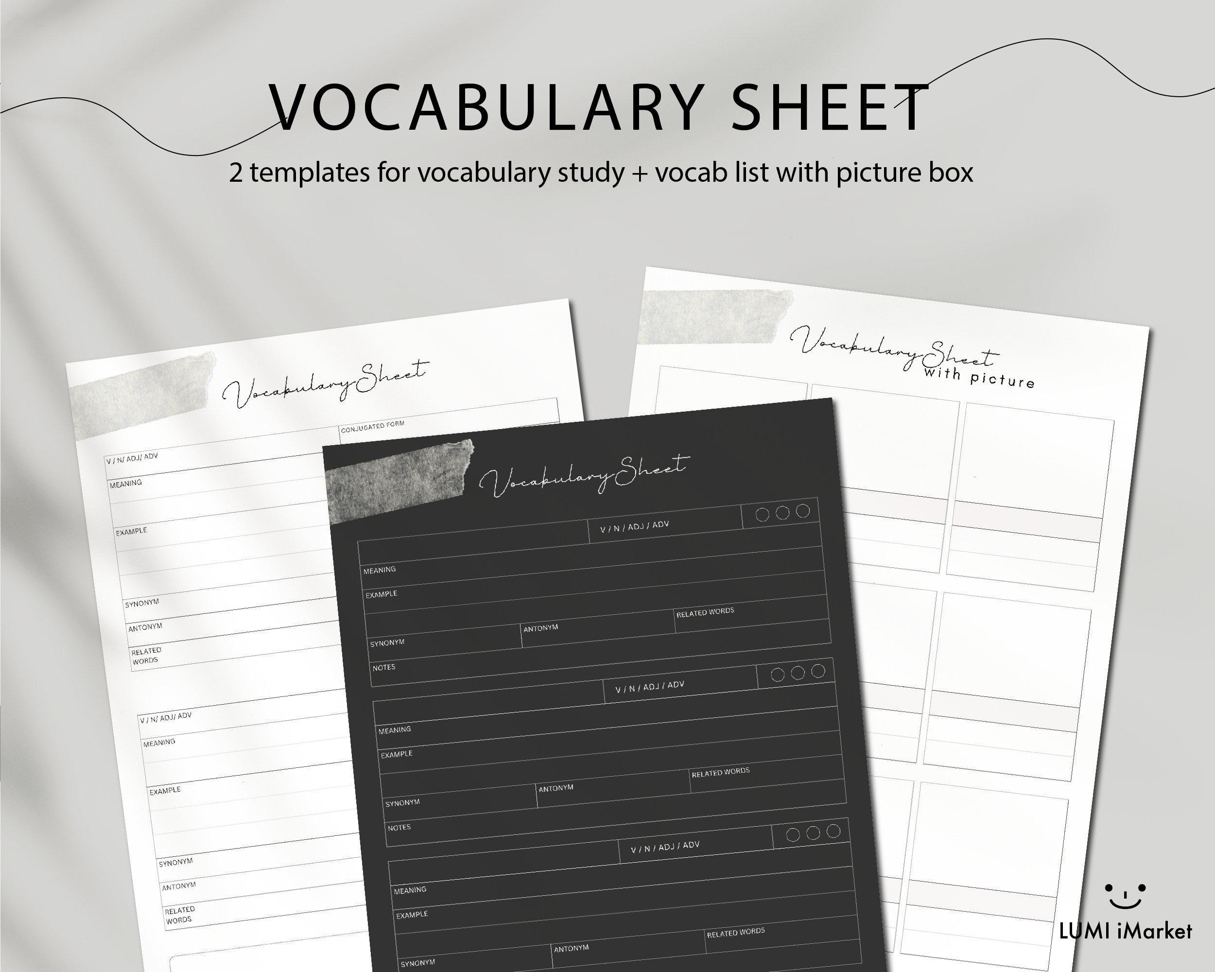 Advanced Vocabulary Sheet | Note Template |vocabulary List Printable ...