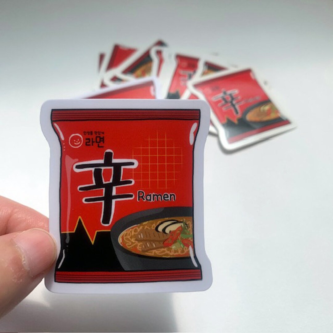 Korean Sin Raman Vinyl Sticker Korean Sticker Asian - Etsy