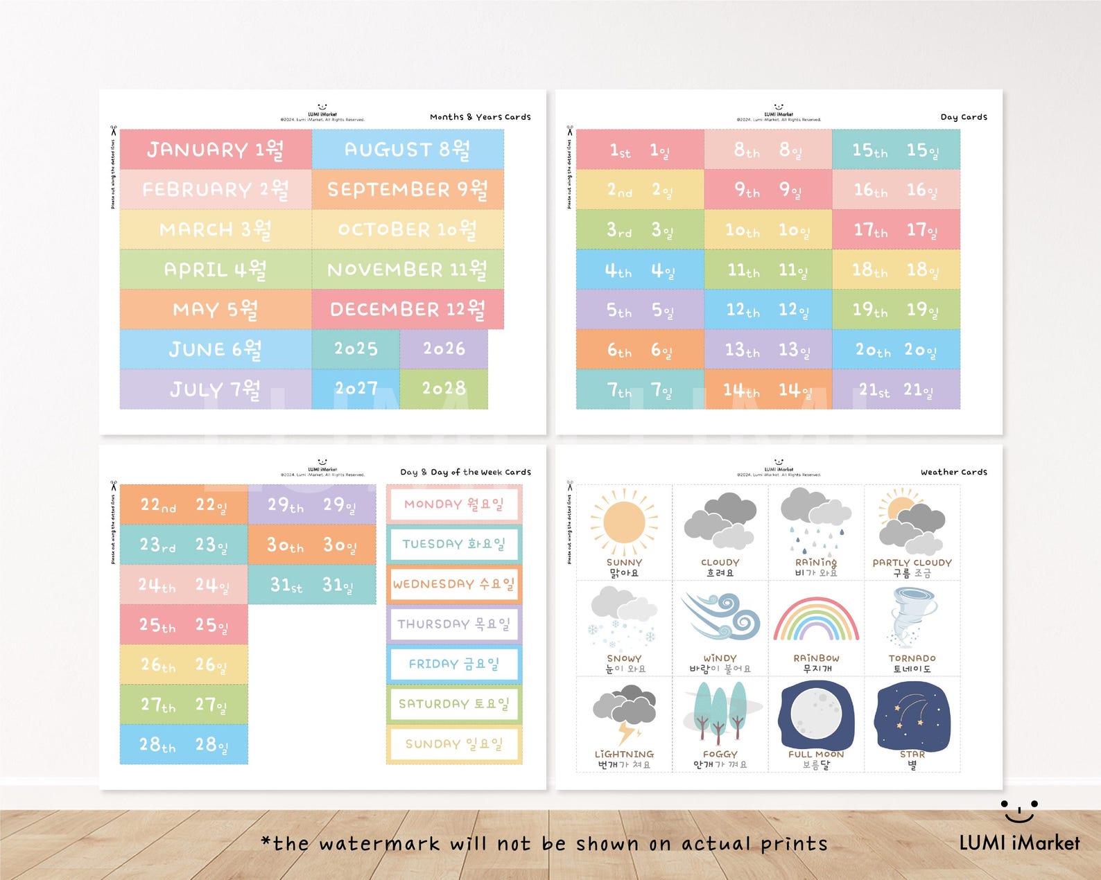 Bilingual Korean Daily Morning Board | Circle Time Board | Toddler ...