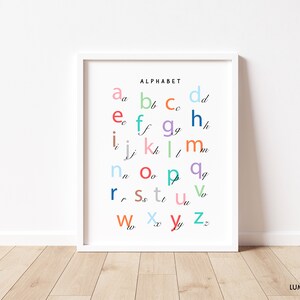 5 English Alphabet Educational Posters Upper Lower Letter Set of 5 ...