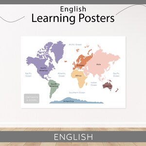World Map Educational Posters | Classroom Posters | Homeschool ...