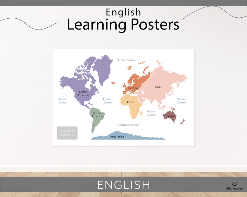 World Map Educational Posters | Classroom Posters | Homeschool ...