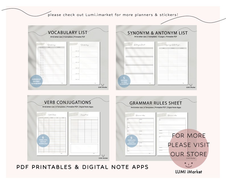 GRAPHICS Vocabulary Templates Printable Worksheet | Vocabulary Practice ...