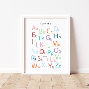 5 English Alphabet Educational Posters Upper Lower Letter Set of 5 ...
