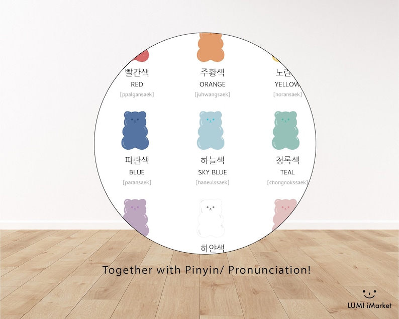 10 Bilingual English Korean Educational Posters | Set of 10 Educational ...