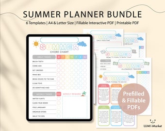 Kids Daily Checklist Daily Routine Homeschool Planner Editable Chore ...
