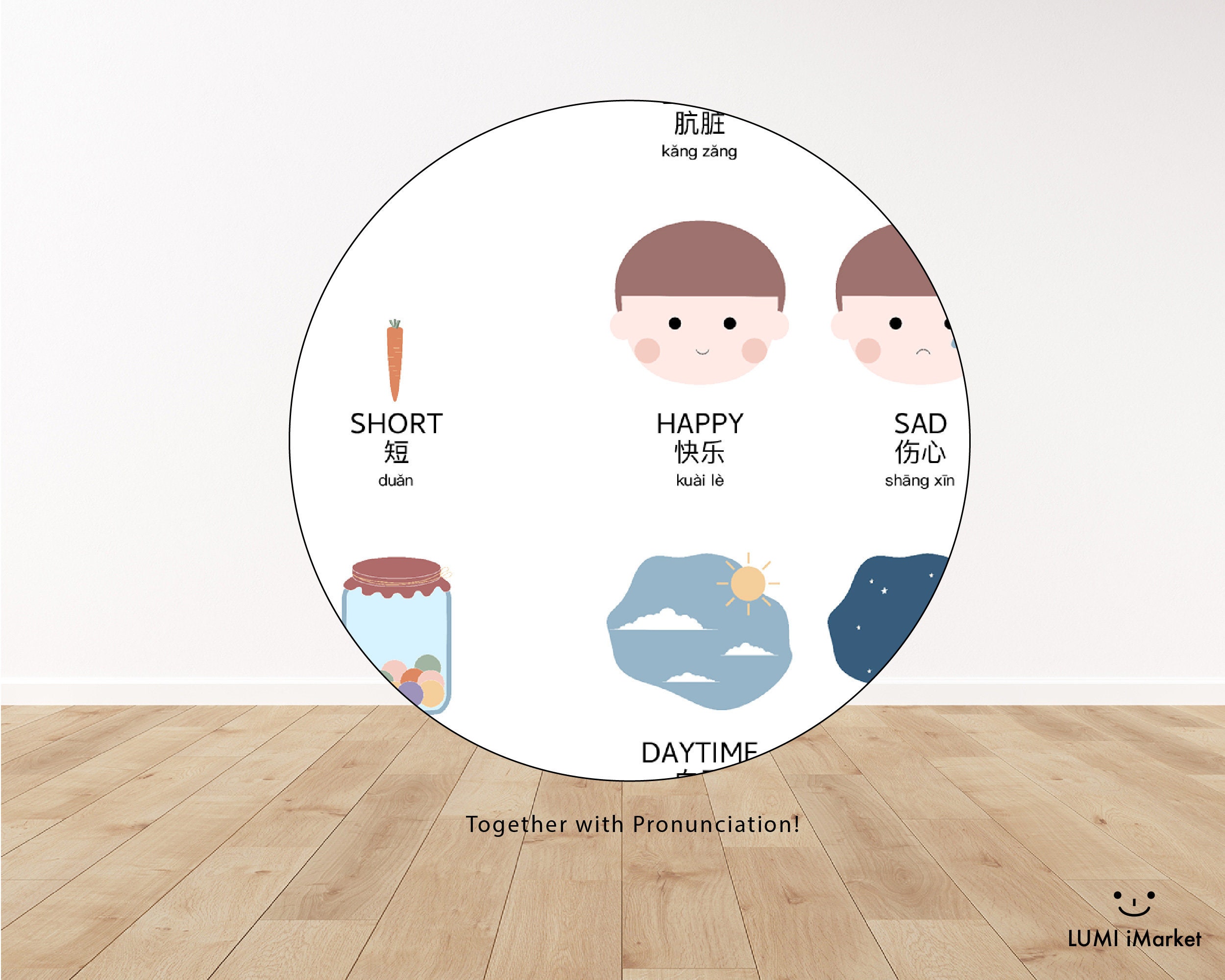 English Chinese Pinyin Bilingual Educational Posters | Opposite Words ...