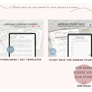 Korean Hangul Study Pack | Korean for Beginners|hyperlinked Learning ...