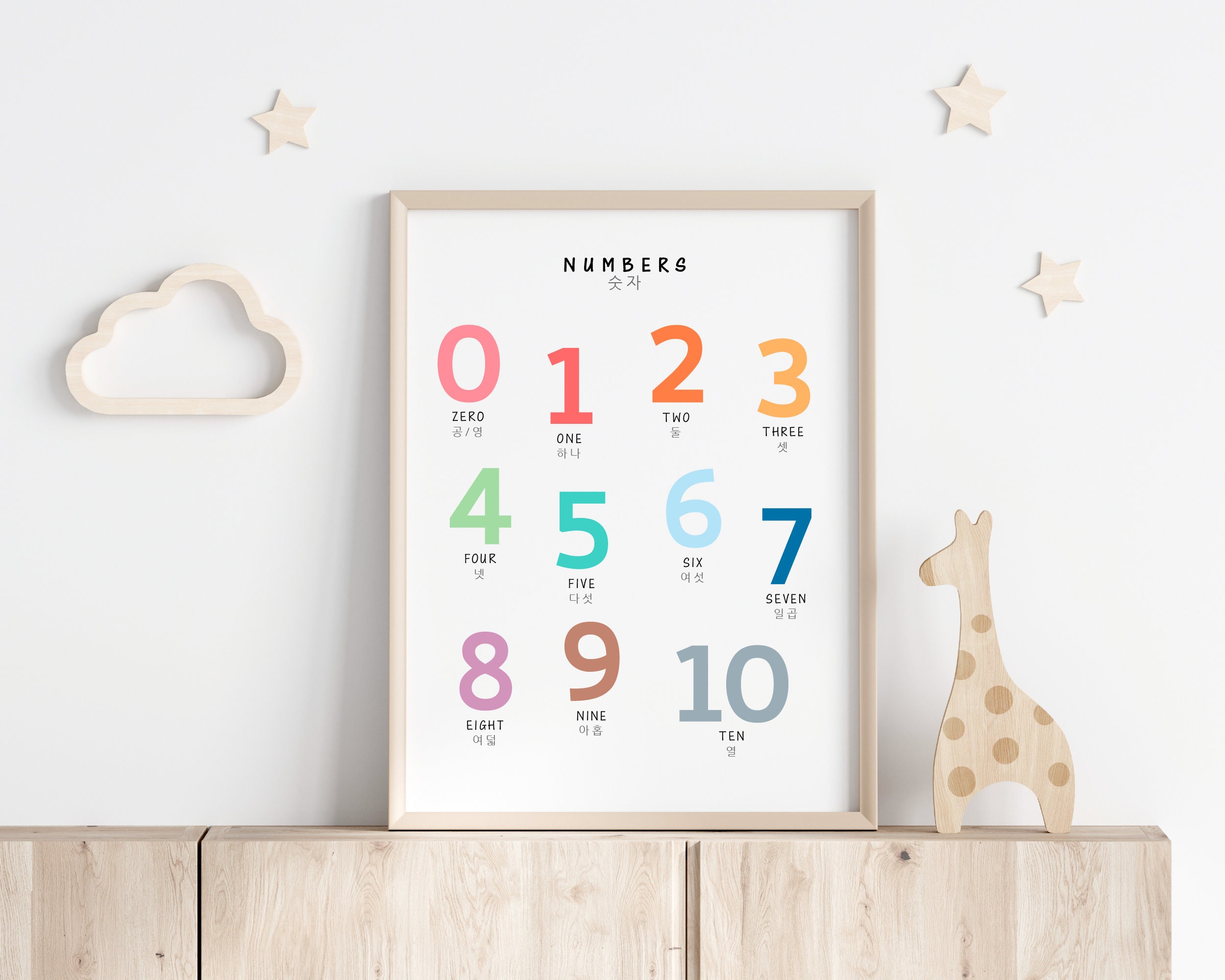 6 Bilingual Korean Educational Posters Korean Learning - Etsy