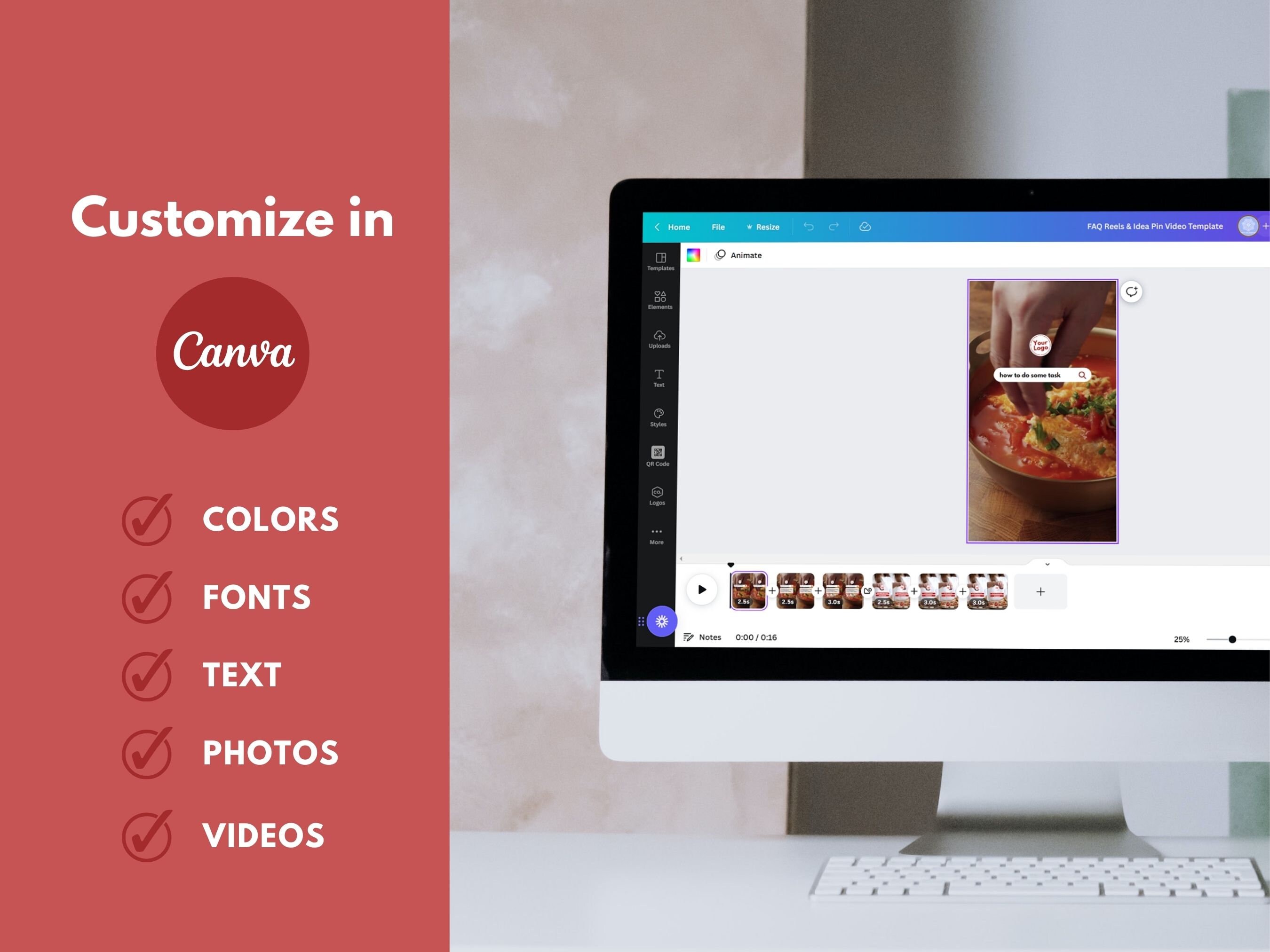 Canva Video Template | Instagram Reel Template Canva | Pinterest Idea ...