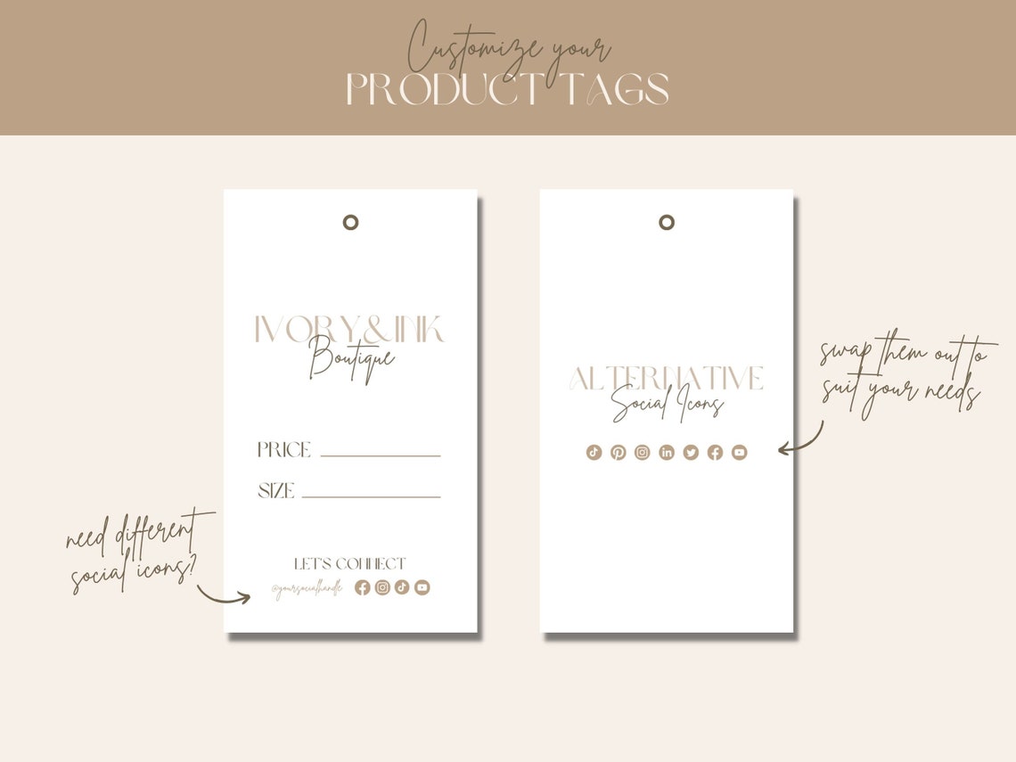 Custom Price Tags Template Product Hang Tag Template Hang Tags for ...