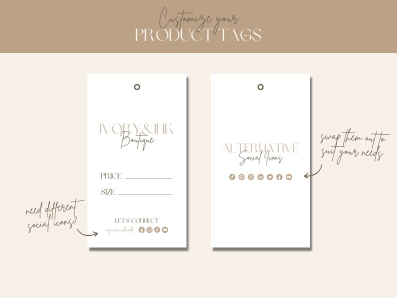 Custom Price Tags Template Product Hang Tag Template Hang Tags for ...