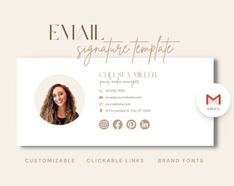 Email Signature Template for Gmail - Etsy