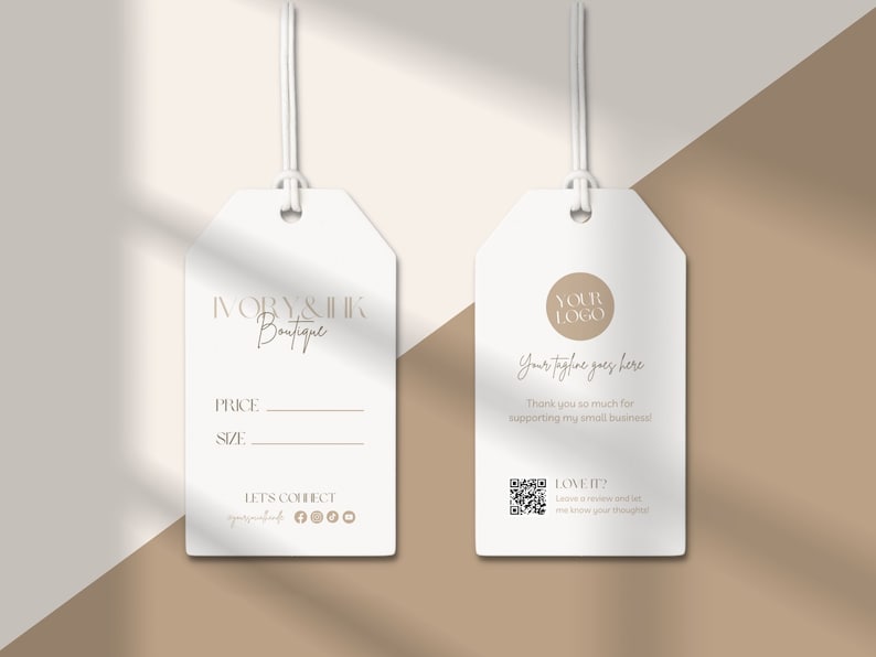 Custom Price Tags Template Product Hang Tag Template Hang Tags for ...