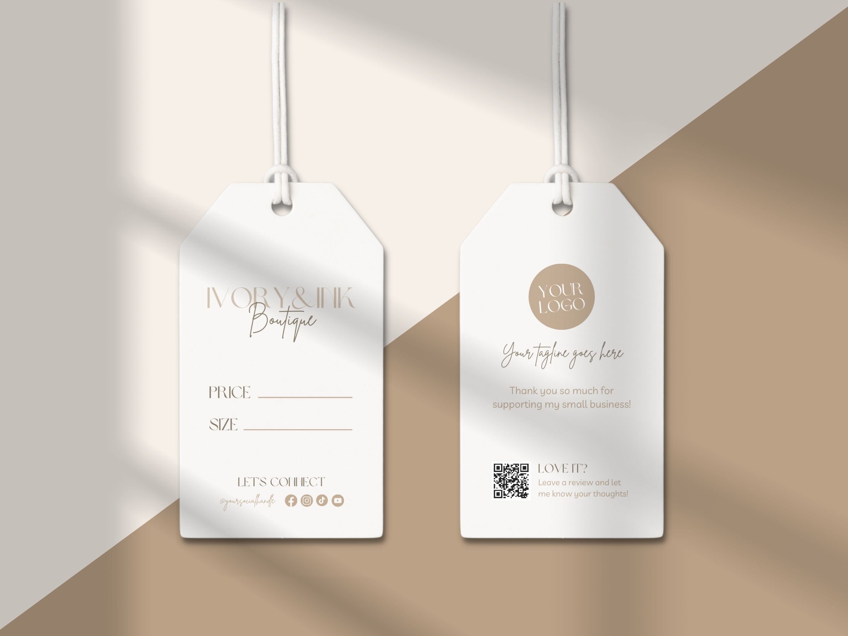 Custom Price Tags Template Product Hang Tag Template Hang Tags for ...