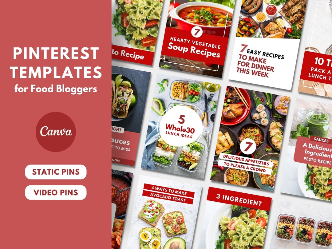 Pinterest Recipe Pin Templates for Food Bloggers | Health and Wellness ...